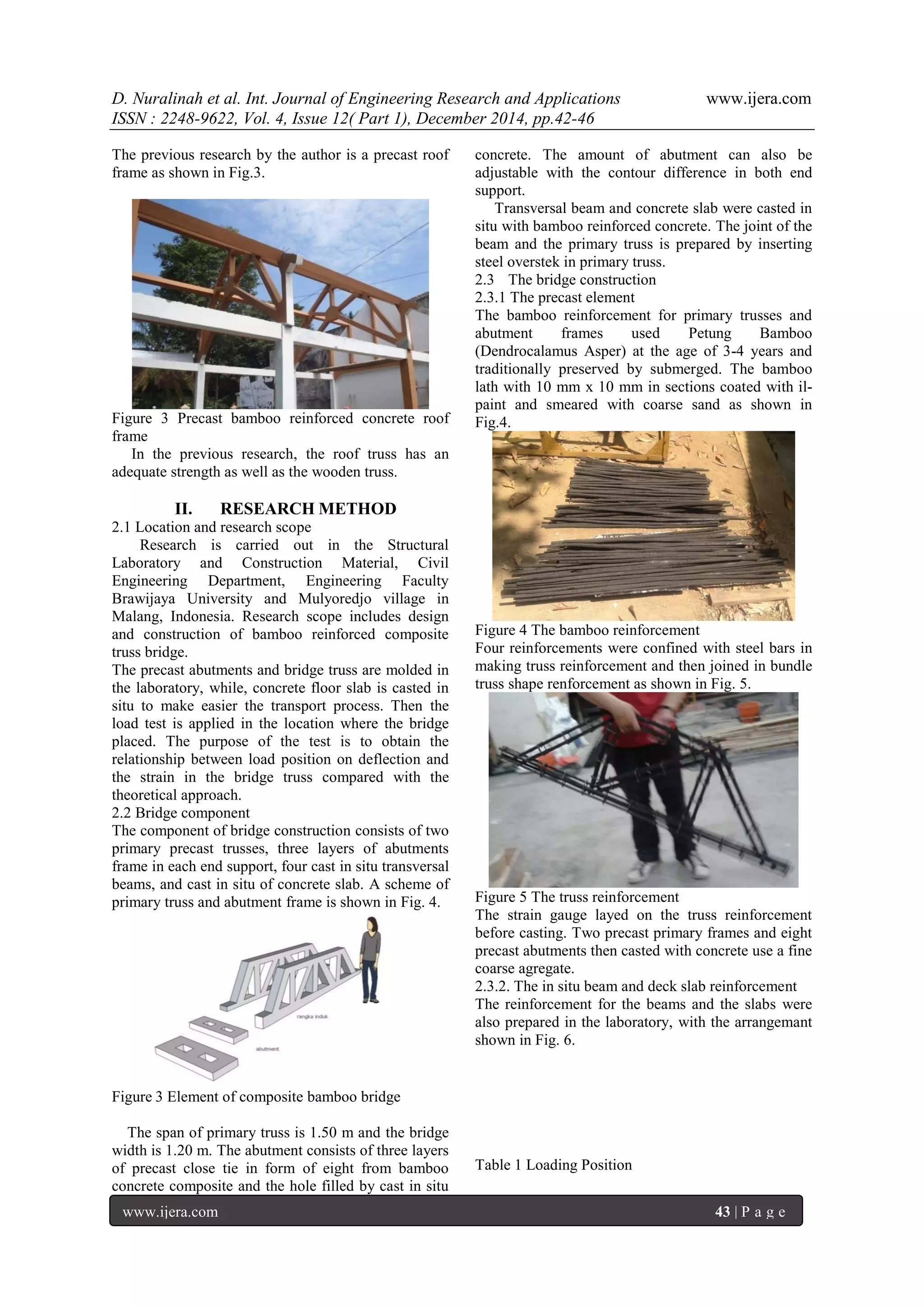 Bamboo Reinforced Concrete Truss Bridge for Rural Infrastructure | PDF