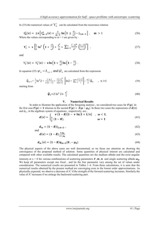 A high accuracy approximation for half - space problems with anisotropic scattering | PDF