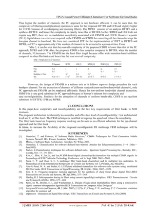 FPGA Based Power Efficient Chanalizer For Software Defined Radio | PDF | Digital Audio ...