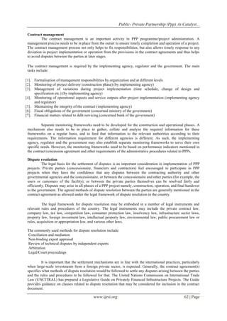 Public- Private Partnership (Ppp) As Catalyst for Sustainable Infrasstructural Development ...