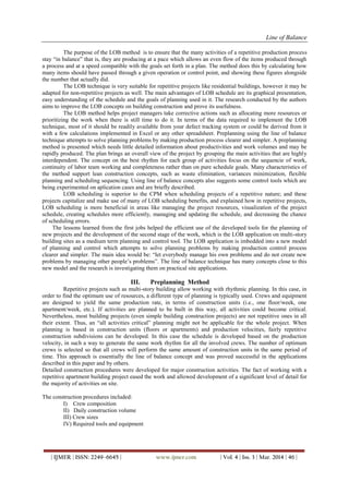 Line of Balance | PDF