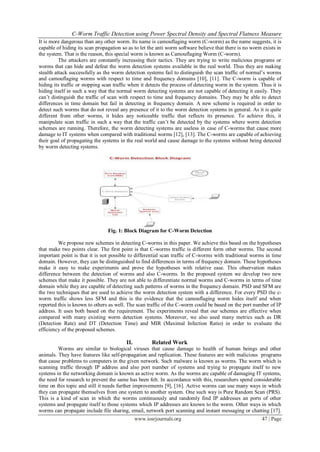 C-Worm Traffic Detection using Power Spectral Density and Spectral Flatness Measure | PDF