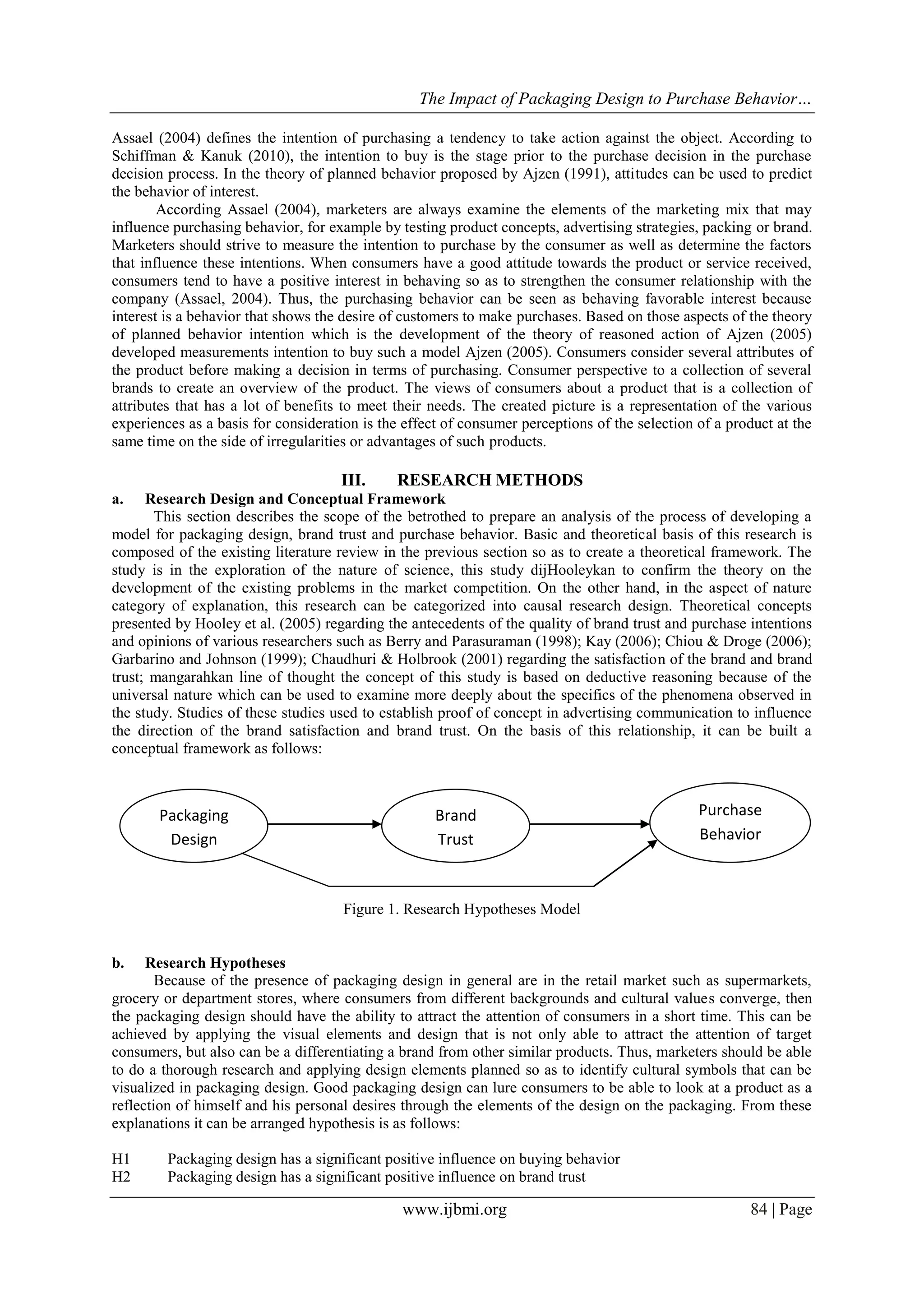 The Impact of Packaging Design to Purchase Behavior through Brand Trust | PDF