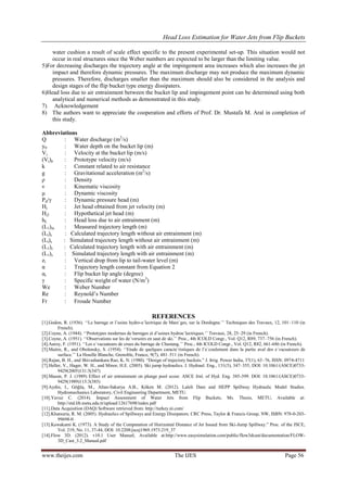 Head Loss Estimation for Water Jets from Flip Buckets | PDF