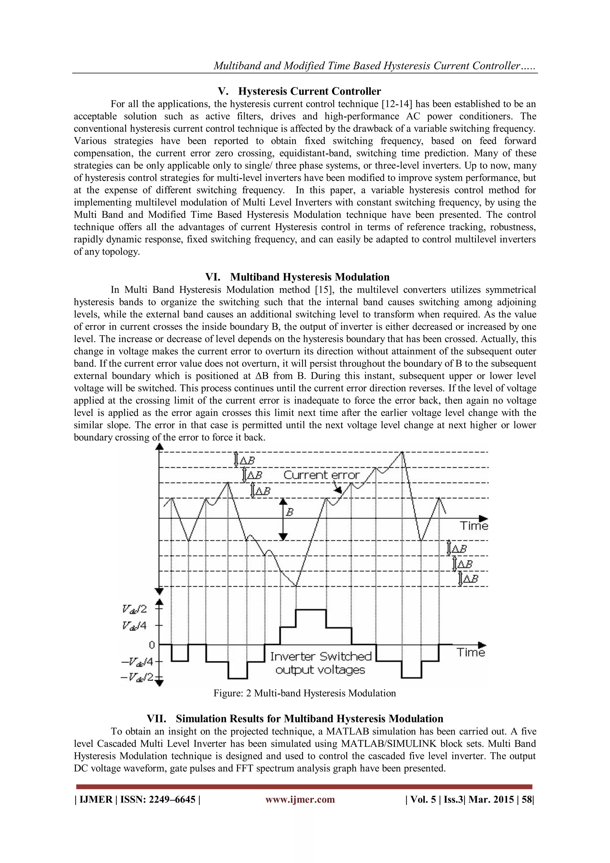 Multiband and Modified Time Based Hysteresis Current Controller for ...