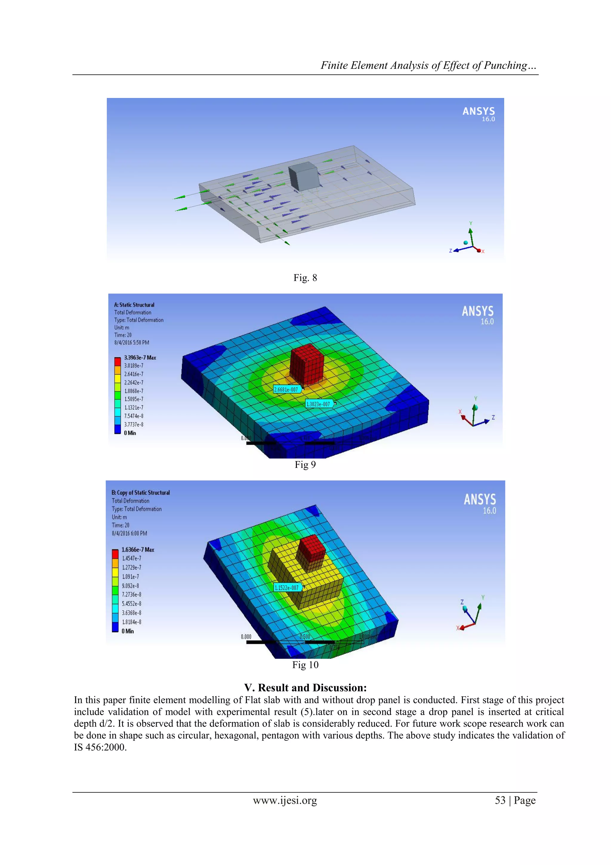 Finite Element Analysis of Effect of Punching Shear in Flat Slab Using Ansys 16.0 | PDF | Civil ...