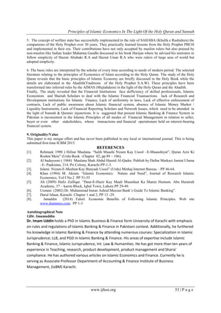 Principles of Islamic Economics In The Light Of the Holy Quran and ...