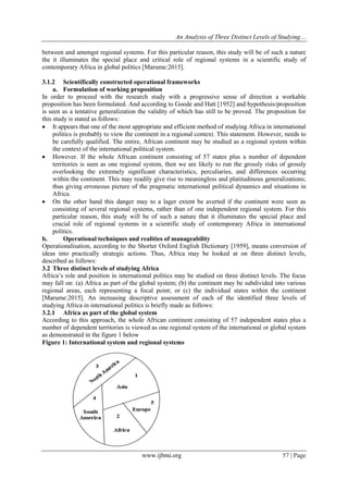 An Analysis of Three Distinct Levels of Studying Africa in International Politics | PDF