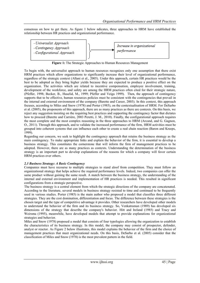 Organisational Performance and HRM Practices | PDF