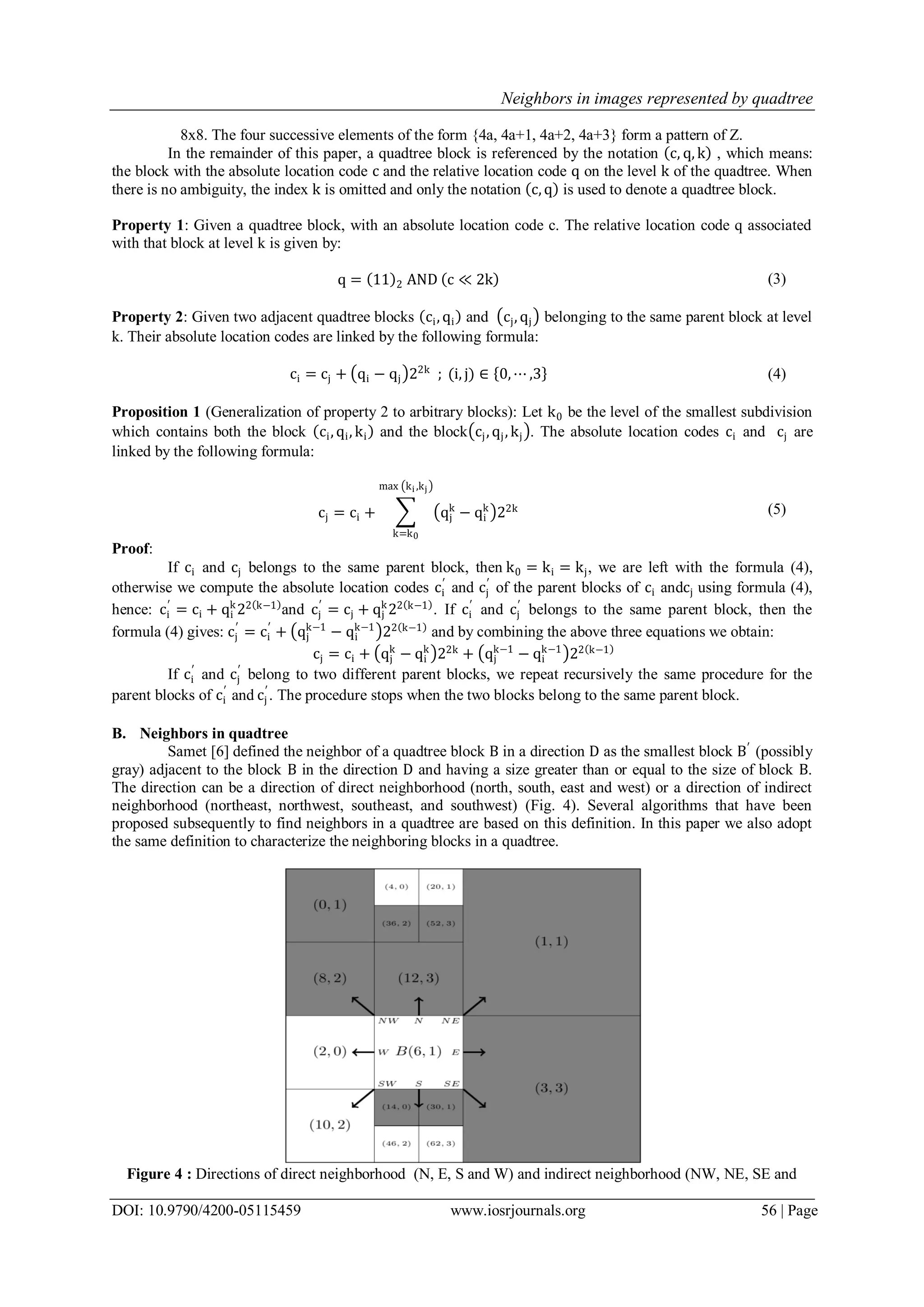 Finding Neighbors in Images Represented By Quadtree | PDF