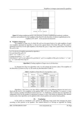 Finding Neighbors in Images Represented By Quadtree | PDF