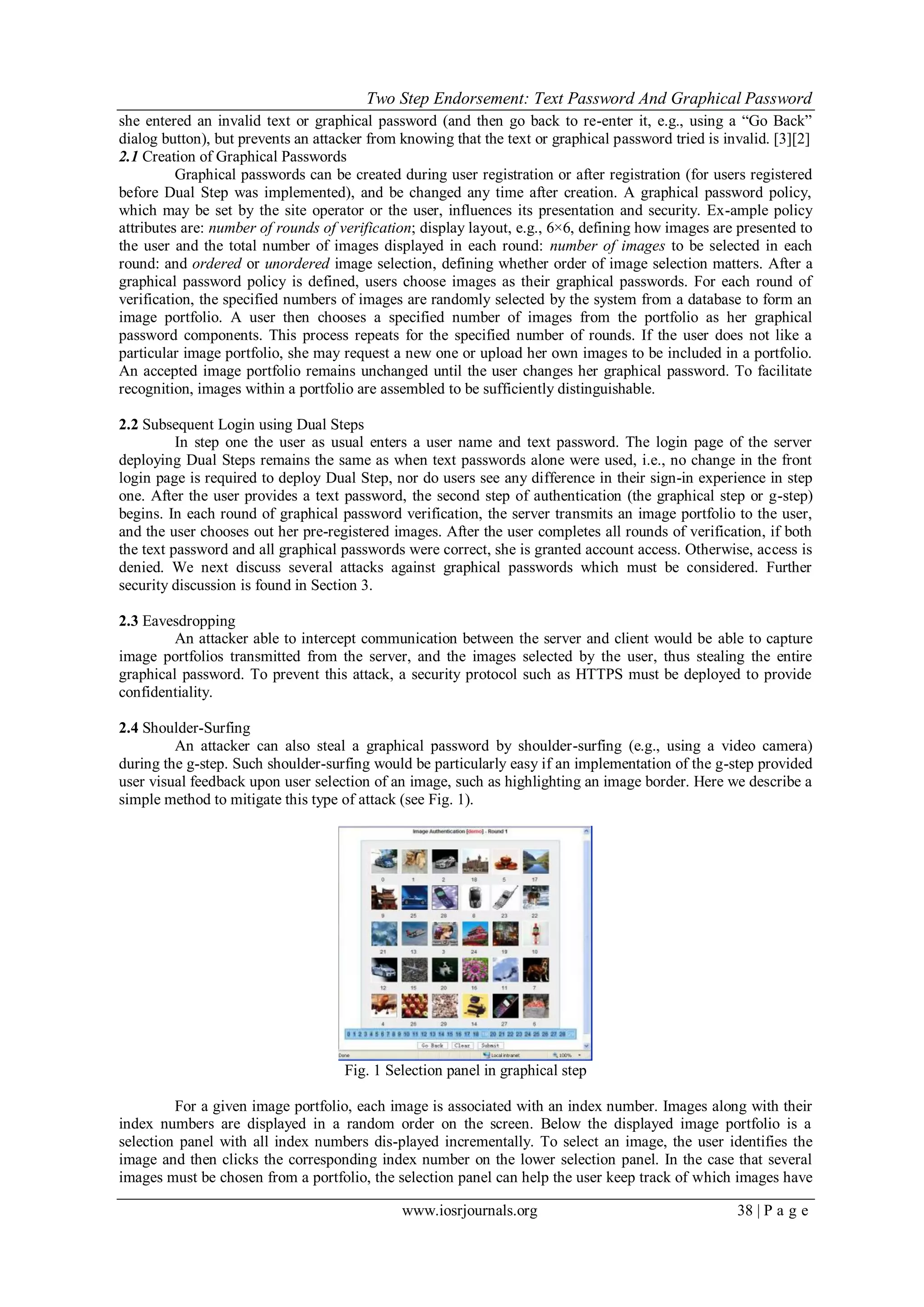 Two Step Endorsement: Text Password and Graphical Password | PDF