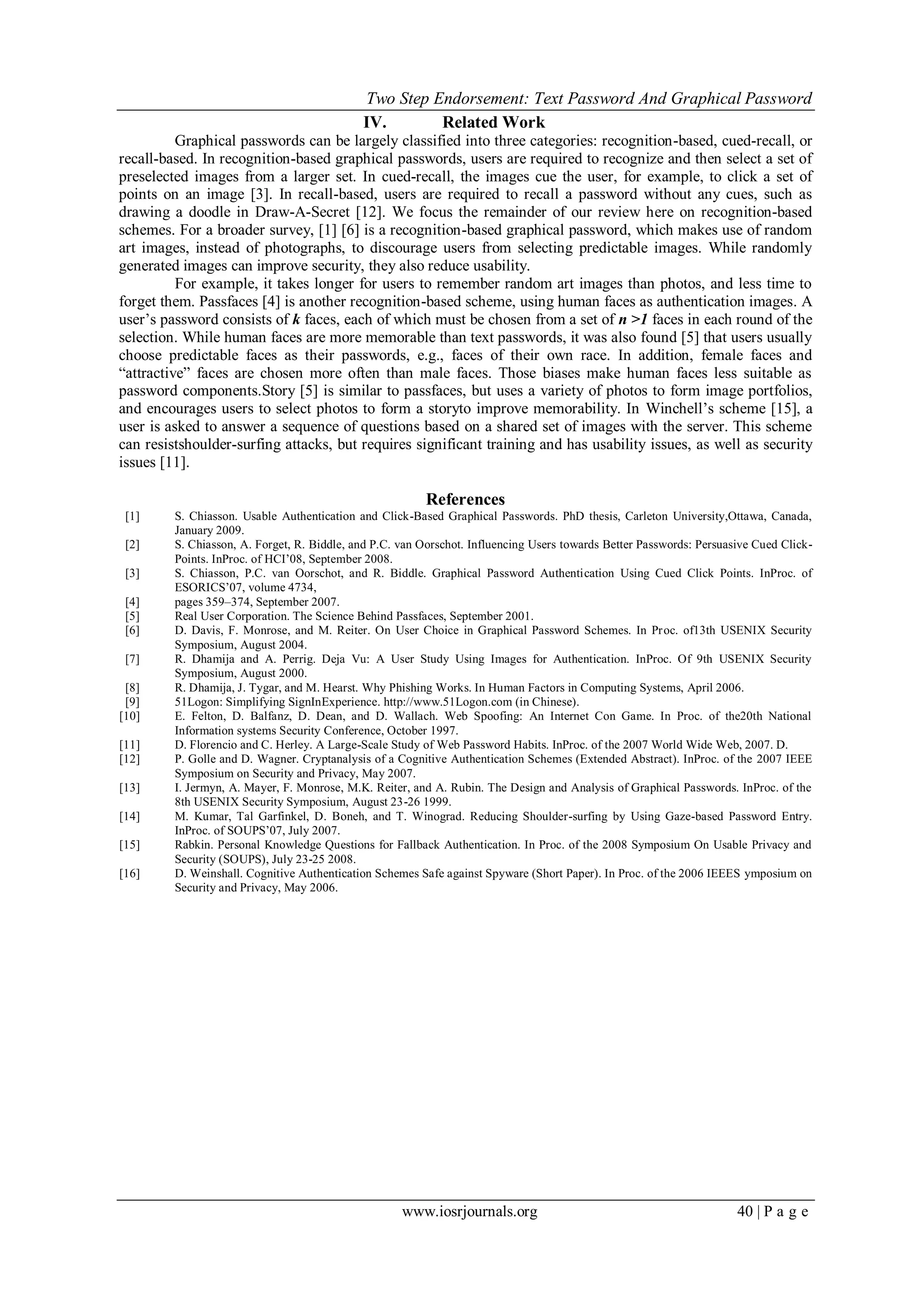 Two Step Endorsement: Text Password and Graphical Password | PDF
