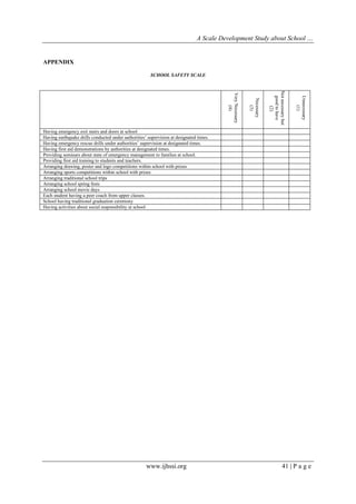 A Scale Development Study about School Safety | PDF
