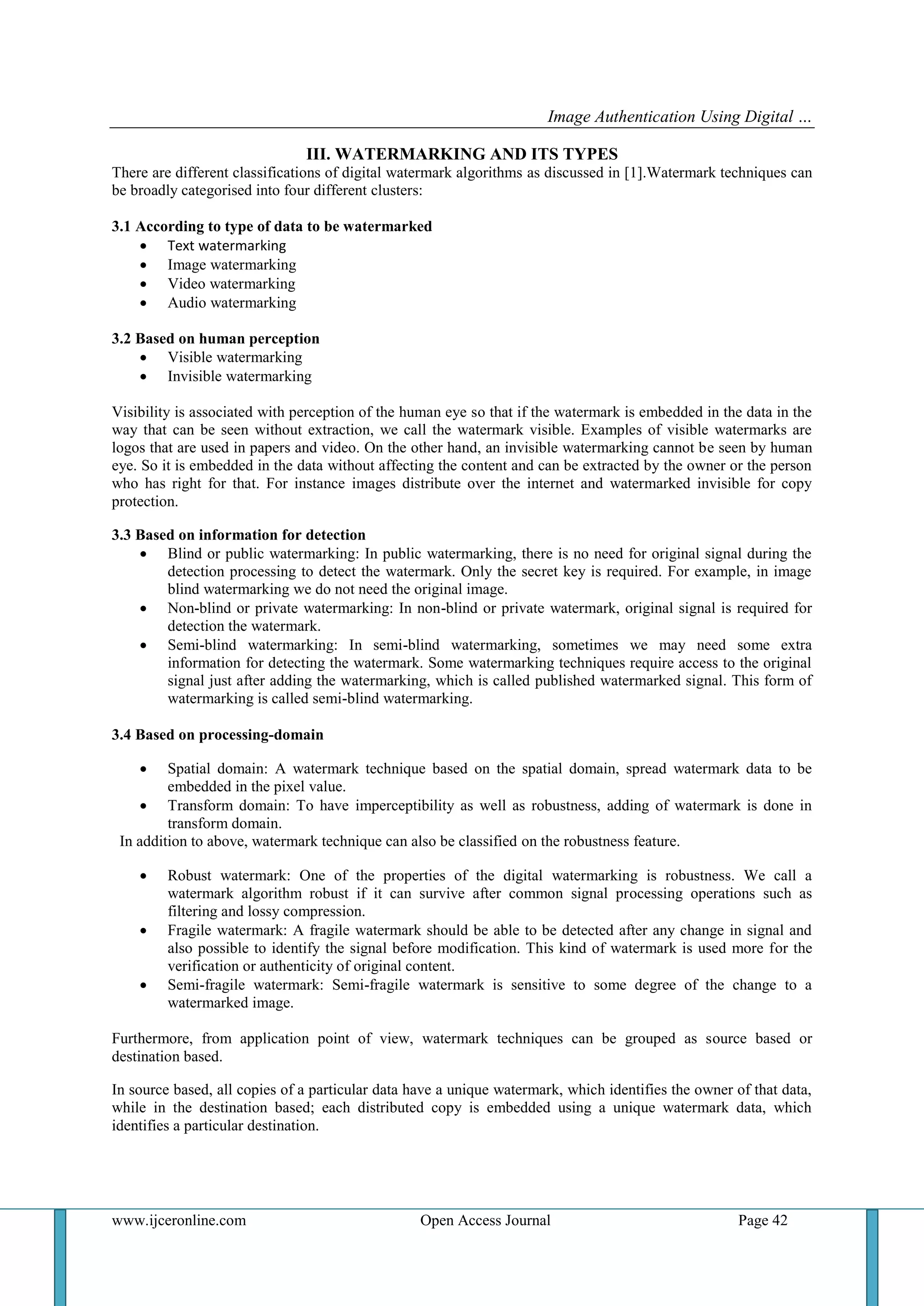 Image Authentication Using Digital Watermarking Pdf