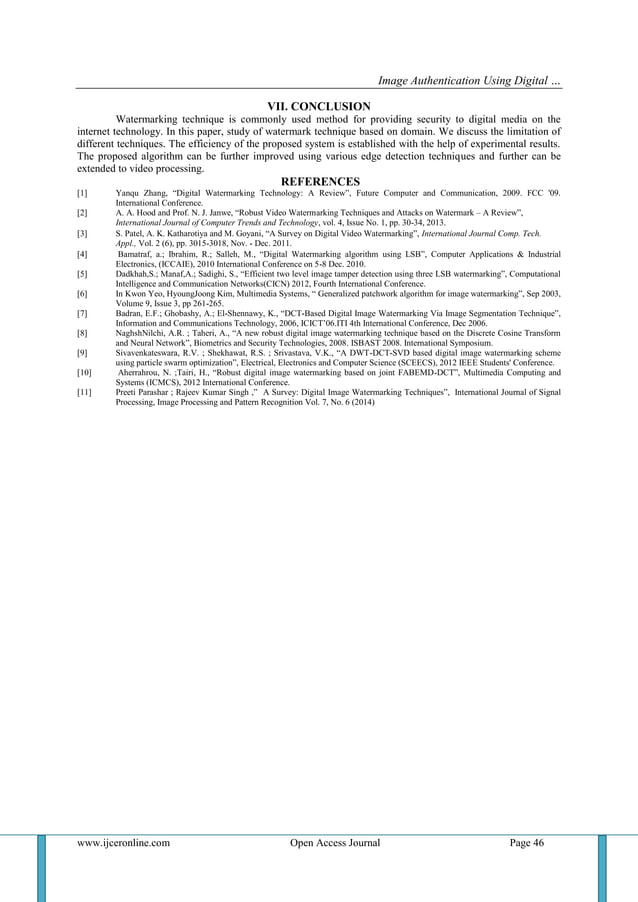 Image Authentication Using Digital Watermarking Pdf