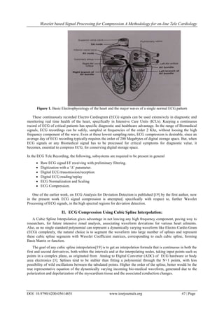 Wavelet based Signal Processing for Compression a Methodology for on-line Tele Cardiology | PDF