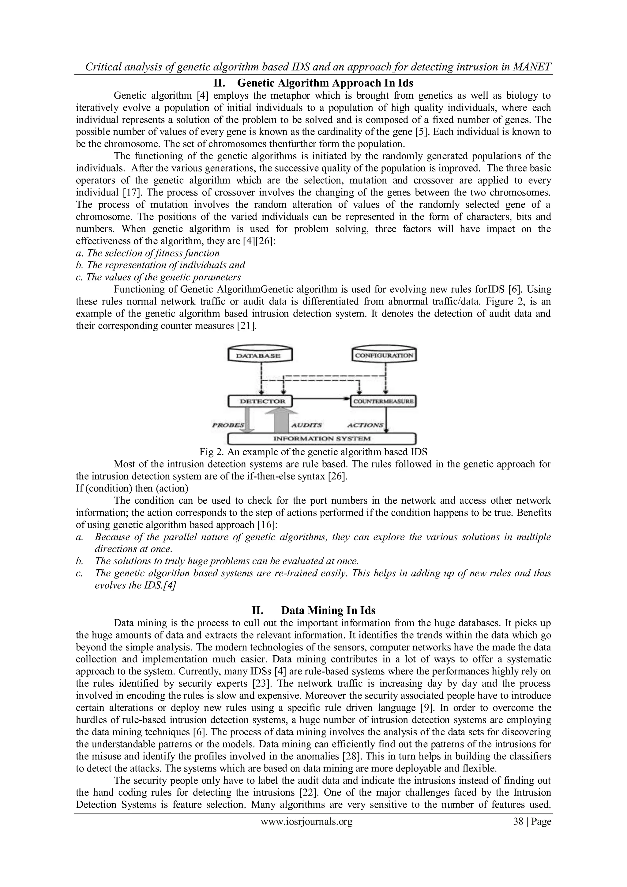 Critical analysis of genetic algorithm based IDS and an approach for ...