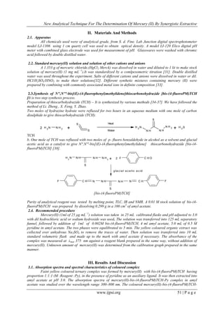 New Analytical Technique For The Determination Of Mercury (II) By ...