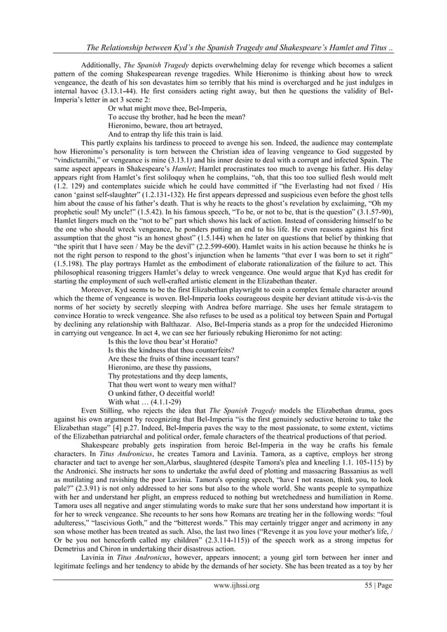 The Relationship between Kyd’s The Spanish Tragedy and Shakespeare’s ...
