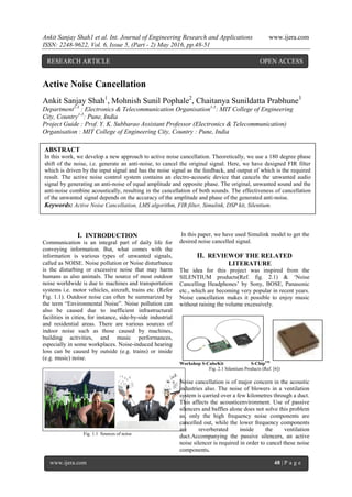 Active Noise Cancellation | PDF | Indoor Environmental Quality | Home & Garden