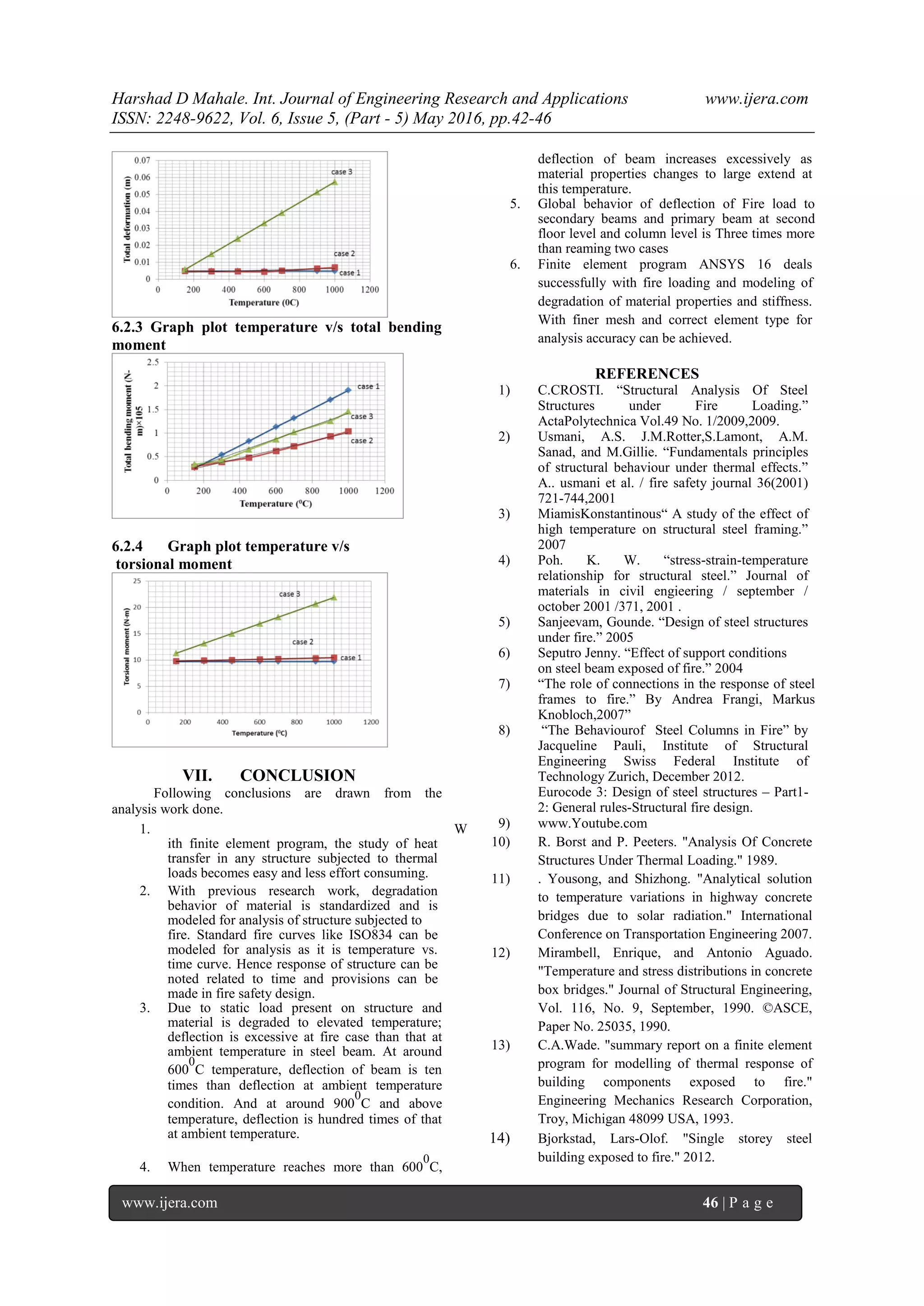 Behaviour of steel structure under the effect of fire loading | PDF