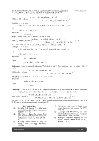 Fixed Point Theorem in Fuzzy Metric Space | PDF