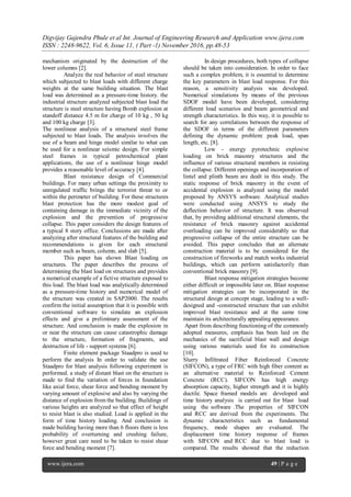 Behavior of RCC Structural Members for Blast Analysis: A Review | PDF