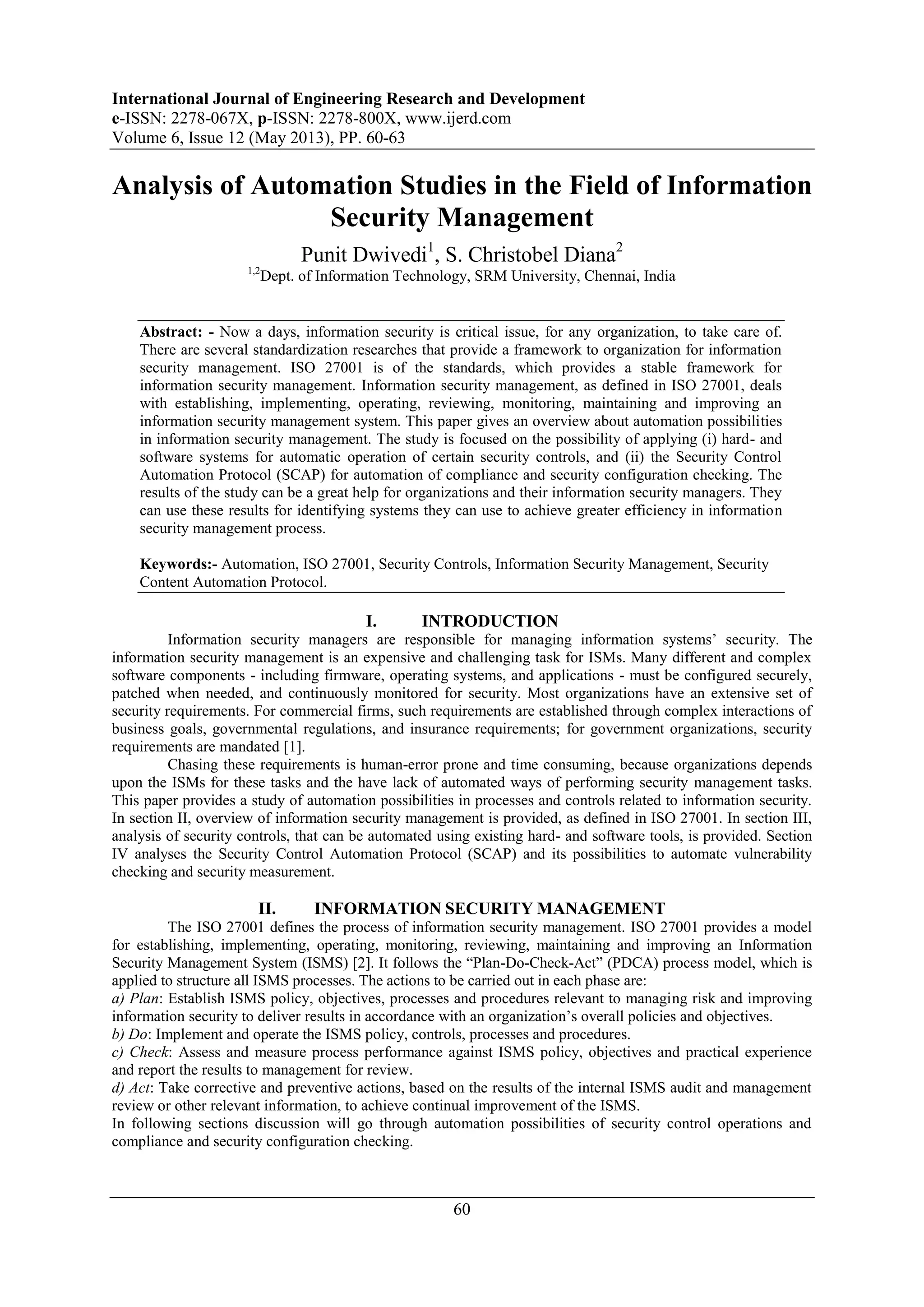 International Journal of Engineering Research and Development (IJERD) | PDF