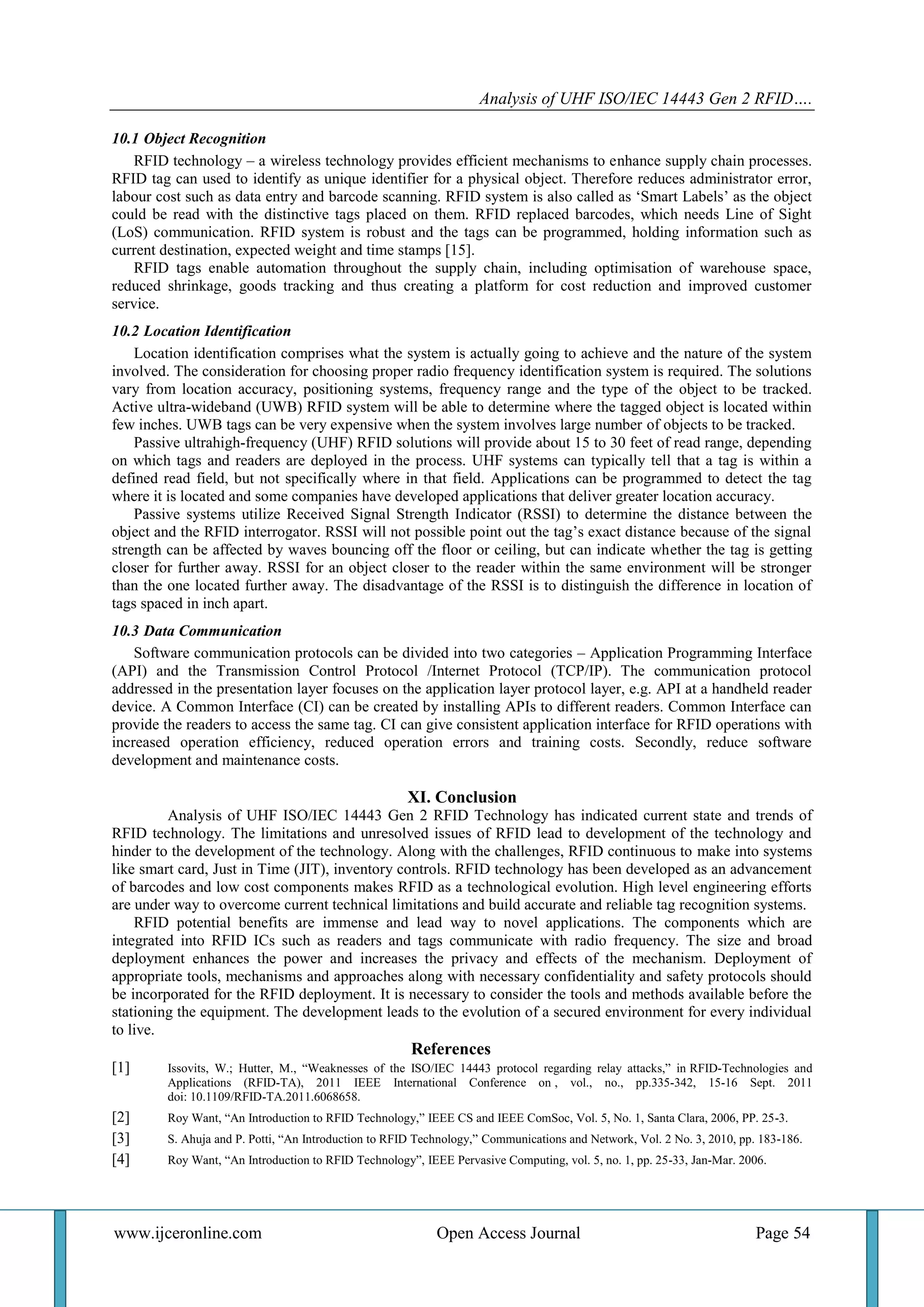 Analysis of UHF ISO/IEC 14443 Gen 2 RFID Technology | PDF | Computing | Technology & Computing
