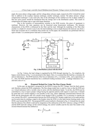 A Fuzzy Logic controller based Multifunctional Dynamic Voltage restorer in Distribution System ...