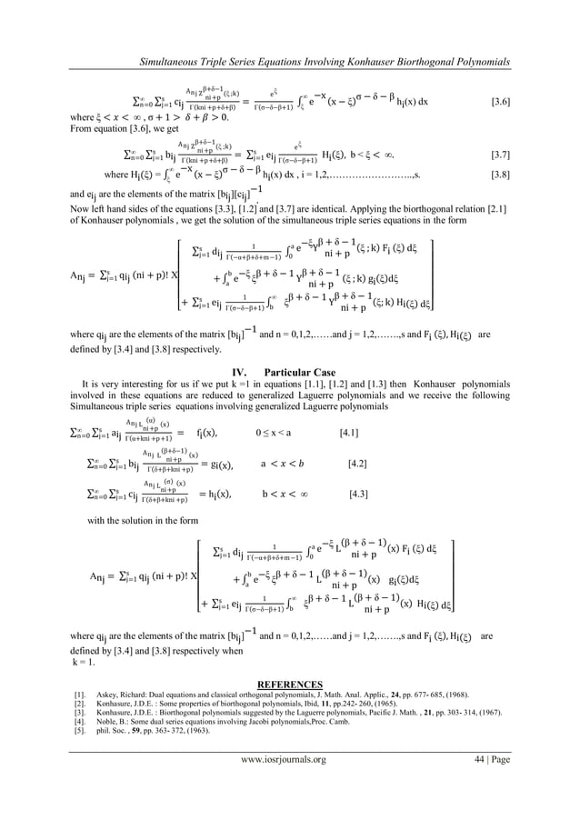 Simultaneous Triple Series Equations Involving Konhauser Biorthogonal Polynomials | PDF