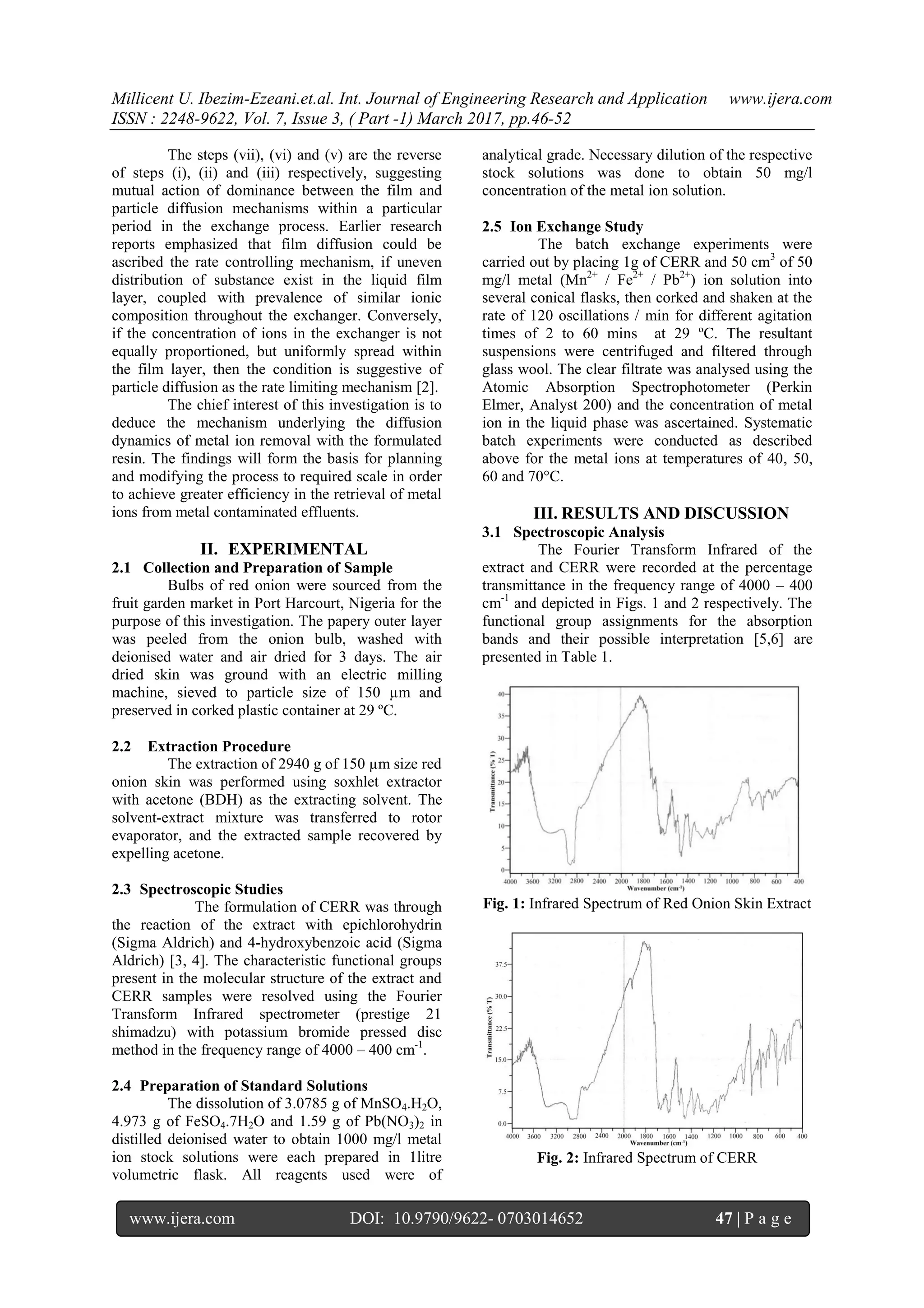 Diffusion Dynamics of Metal Ions Uptake at the ...