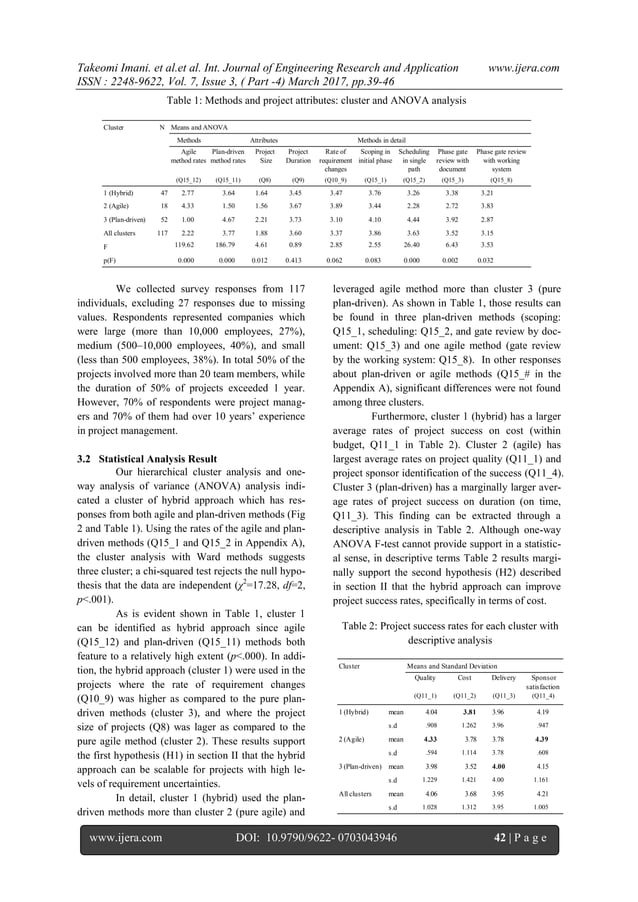 Does a Hybrid Approach of Agile and Plan-Driven Methods Work Better for IT System Development ...