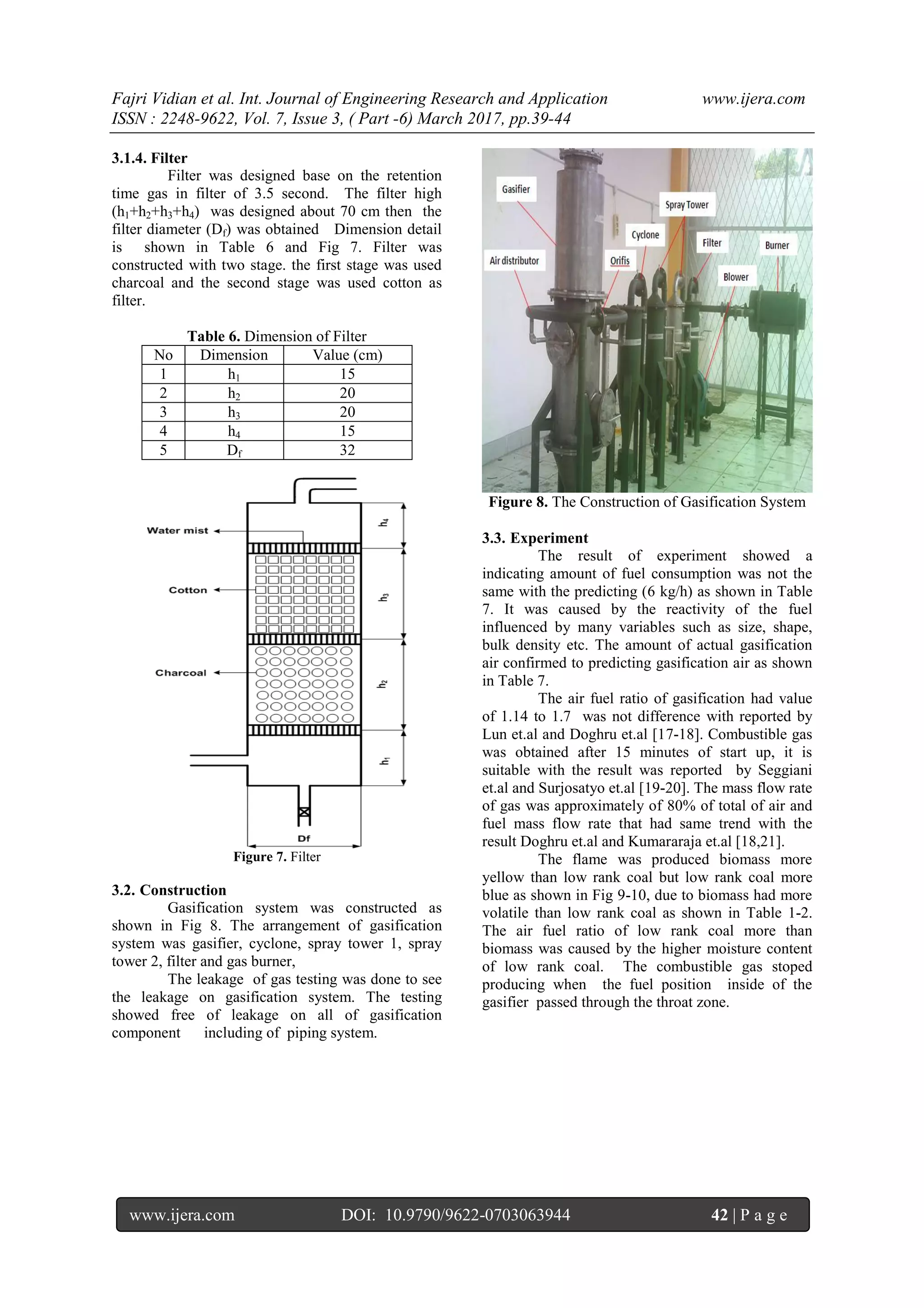 Design, Construction and Experiment on Imbert Downdraft Gasifier Using ...