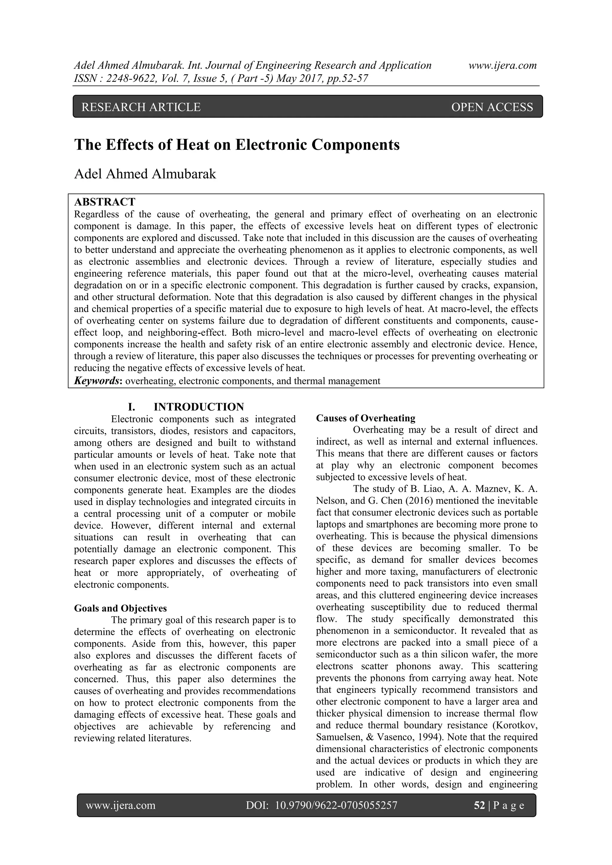The Effects of Heat on Electronic Components | PDF