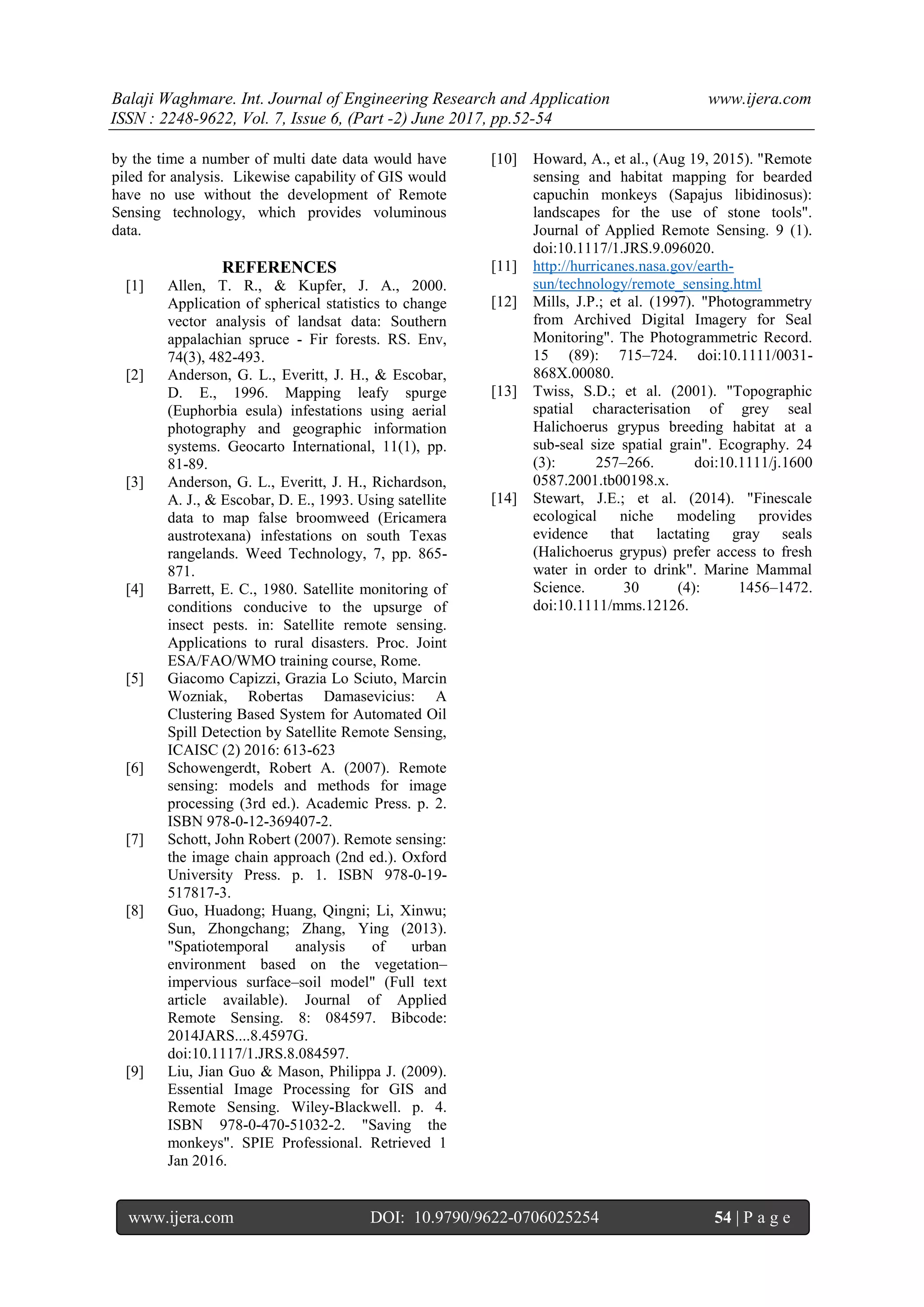 A Review- Remote Sensing | PDF