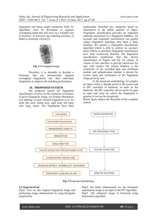 Overlapped Fingerprint Separation for Fingerprint Authentication | PDF