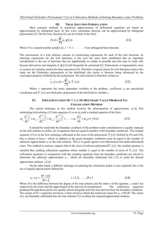Third-kind Chebyshev Polynomials Vr(x) in Collocation Methods of Solving Boundary value Problems ...
