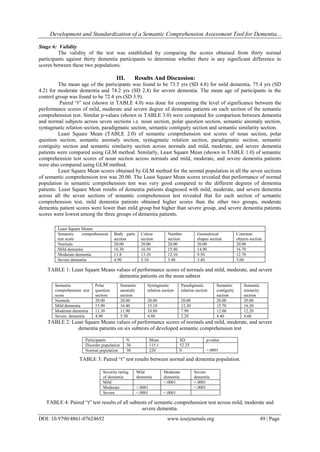 Development and Standardization of a Semantic Comprehension Assessment ...