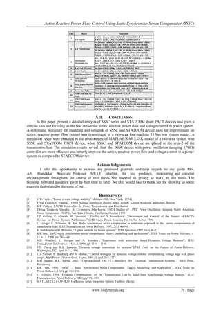Active Reactive Power Flow Control Using Static Synchronous Series Compensator (SSSC) | PDF