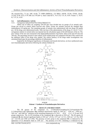 Synthesis, Characterization and Anti-inflammatory Activity of Novel Triazolodiazepine ...