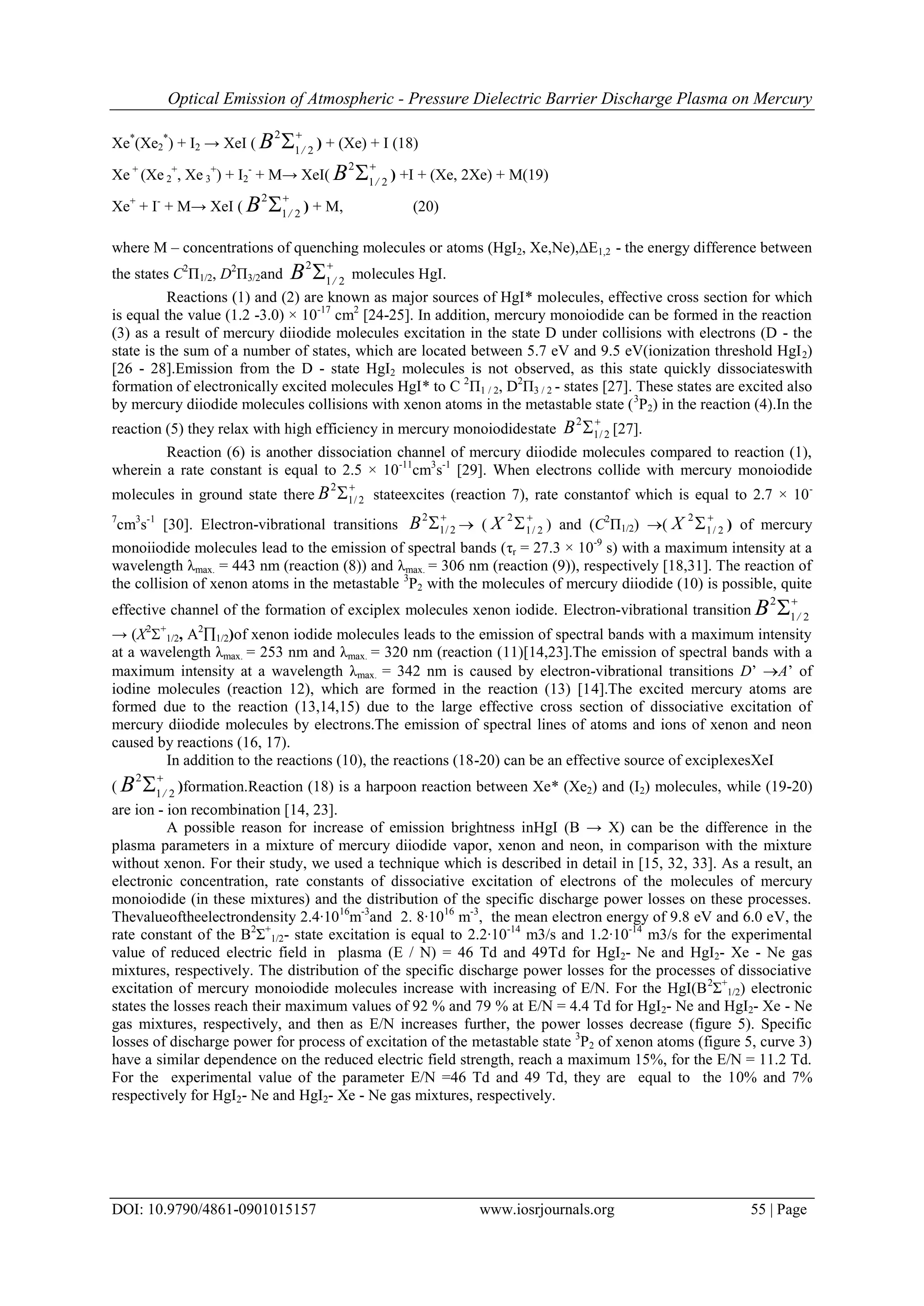 Optical Emission of Atmospheric - Pressure Dielectric Barrier Discharge ...