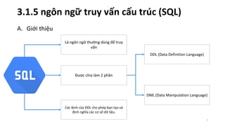 Chương 3 Ngôn ngữ truy vấn có cấu trúc (SQL) | PDF