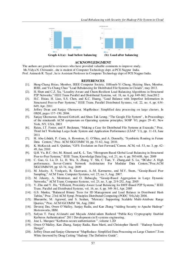Load Rebalancing with Security for Hadoop File System in Cloud