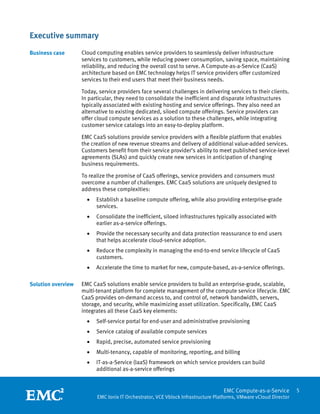 White Paper: EMC Compute-as-a-Service — EMC Ionix IT Orchestrator, VCE ...