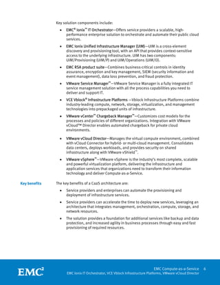White Paper: EMC Compute-as-a-Service — EMC Ionix IT Orchestrator, VCE ...