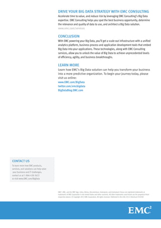 Brochure : The EMC Big Data Solution | PDF