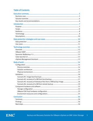 Backup and Recovery Solution for VMware vSphere on EMC Isilon Storage | PDF