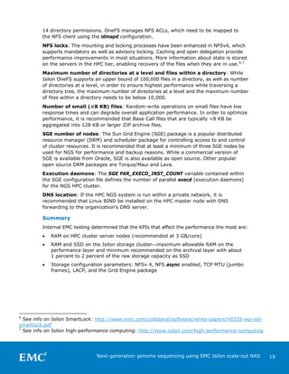 White Paper: Next-Generation Genome Sequencing Using EMC Isilon Scale ...